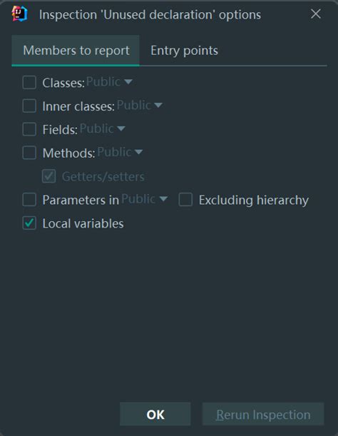 Why Are There No Option `safe Delete` For Unused Local Var In `unused Declaration` Inspection