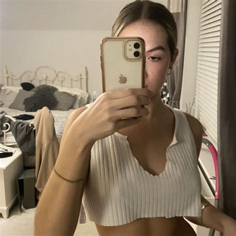Plt Ribbed Super Cropped Top Bought For A Festival Depop