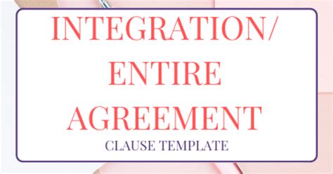 Integrationentire Agreement Clause