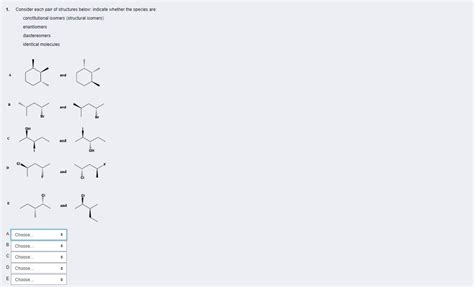 Solved Consider Each Pair Of Structures Below Indicate Chegg