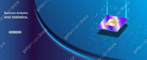 Quantum Computer Large Data Processing Database Conceptcpu Isometric