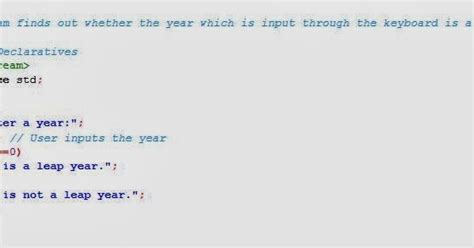 Programming Chunks C Program That Finds Out Whether The Year Is Leap Year Or Not When It Is