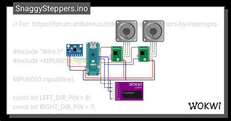 Driving Stepper Motors By Interrupts Nema17 A4988 Mpu6050 Nano