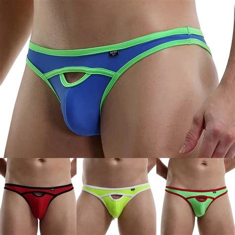 Men Sexy Low Rise Panties Bulge Pouch G String Thong Briefs Underwear