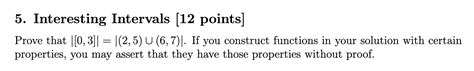 solved 5 interesting intervals [ 12 points] prove that