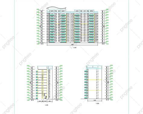 빌딩 Cad 입면도 템플릿 Psd 다운로드 디자인 자료 다운로드