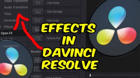 Davinci Resolve Tutorial How To Add Different Kinds Of Effects In Davinci Resolve YouTube