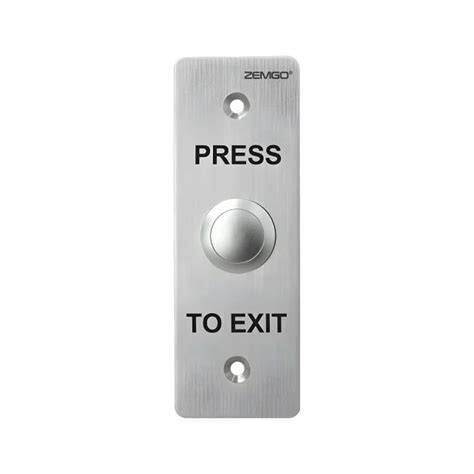 Zem Slim21 Stainless Steel Exit Button Slim Durable And Reliable