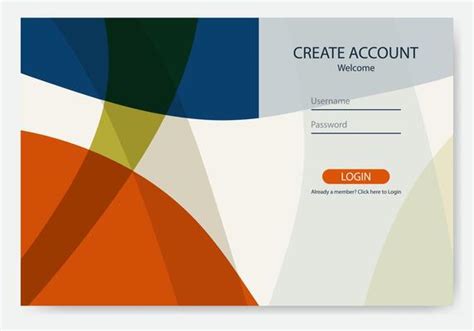 Login Screen Template Vector Art Icons And Graphics For Free Download