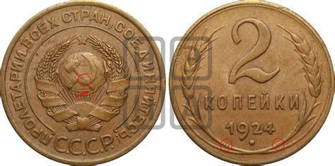 Монеты 2 копейки 1924 года - цены с разновидностями