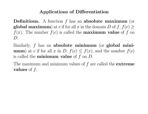 chapter 4 applications of differentiation applications of
