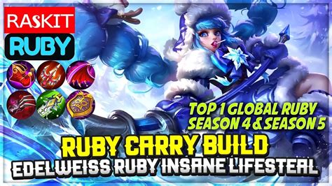 ruby carry build edelweiss ruby insane lifesteal [ ʀᴀsᴋɪᴛ ruby