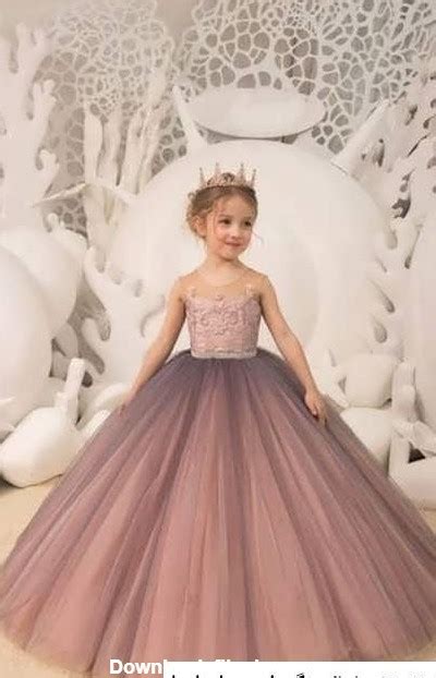 عکس لباس عروس صورتی بچه گانه