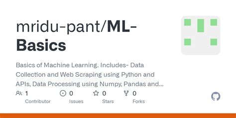 Github Mridu Pantml Basics Basics Of Machine Learning Includes