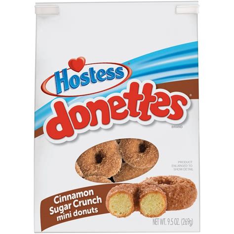 Hostess Donettes Cinnamon Sugar Crunch Mini Donuts 95 Oz From Kroger