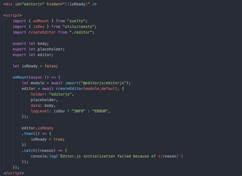 cannot import editorjs in sapper project · issue 1142 · codex team