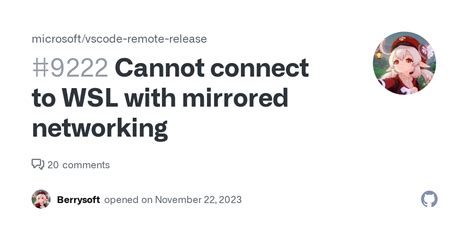 Cannot Connect To Wsl With Mirrored Networking · Issue 9222
