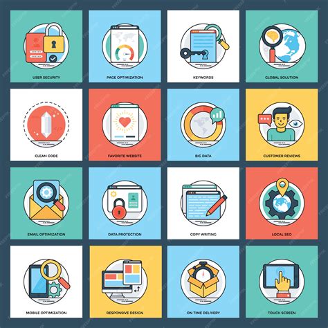 Premium Vector Creative Web Development Icon Pack