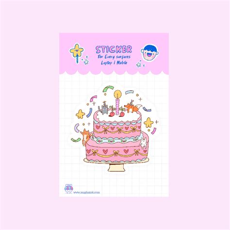 مغازک استیکر کیک تولد