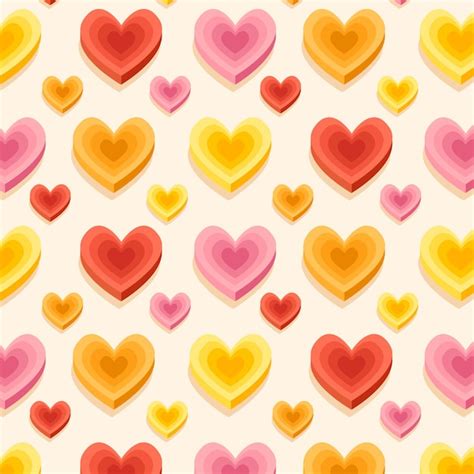 Premium Vector Groovy Love Pattern Design
