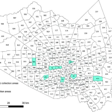 Map Of 268 Mosquito And Vector Control Operational Areas In Harris