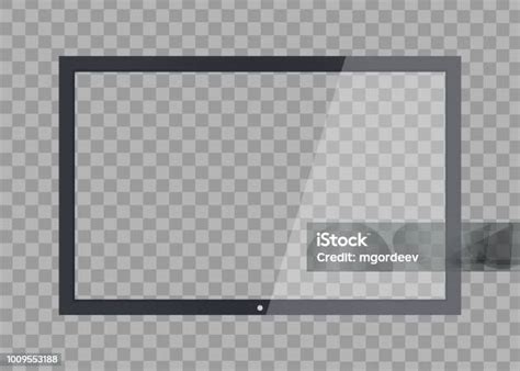 빈 Tv 프레임 투명도 화면입니다 Lcd 디스플레이 화면 Tv 디지털 패널 0명에 대한 스톡 벡터 아트 및 기타 이미지 0명 Lcd Led 조명 Istock