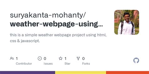 github suryakanta mohanty weather webpage using html css javascript