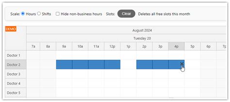 HTML Doctor Appointment Scheduling JavaScript PHP MySQL DayPilot Code