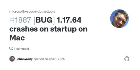 [bug] 1 17 64 crashes on startup on mac · issue 1887 · microsoft
