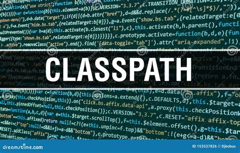 Classpath Concept With Random Parts Of Program Code Classpath With