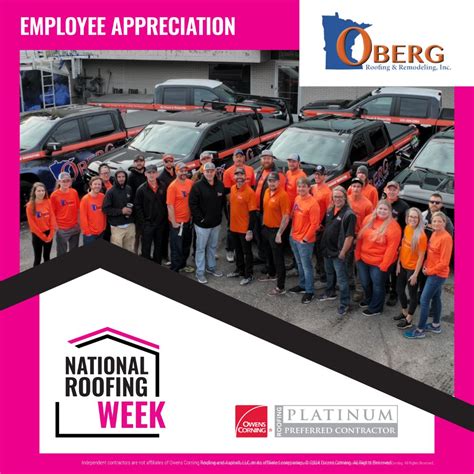 Caleb Oberg On Linkedin Nationalroofingweek Teamappreciation