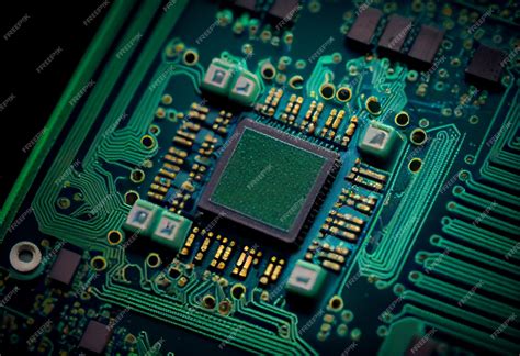 Premium Photo Chip Semiconductor Close Up Of Computer Circuit Boardgenerative Ai