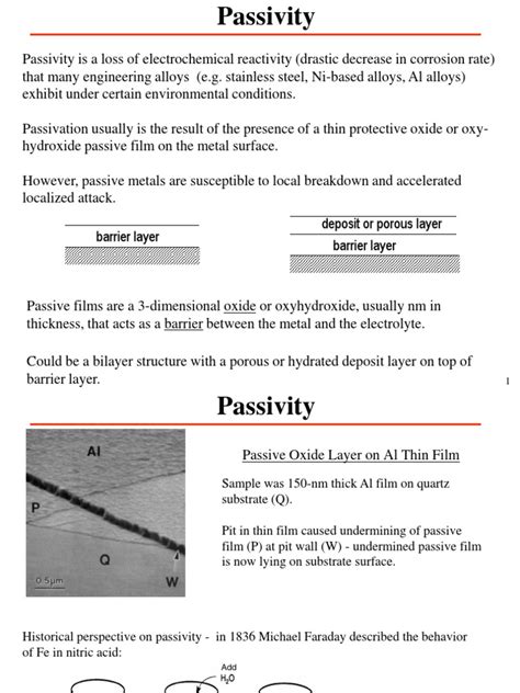 Corrosion Lecture 4 Passivity Pdf Corrosion Stainless Steel