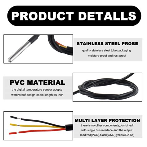 Bojack Ds18b20 Temperature Sensor Module Kit