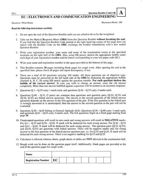 GATE ECE 2011 GATE ECE 2011 GATE Studocu