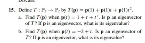 Solved Define T P P By T P P P T P T A Find Chegg Com