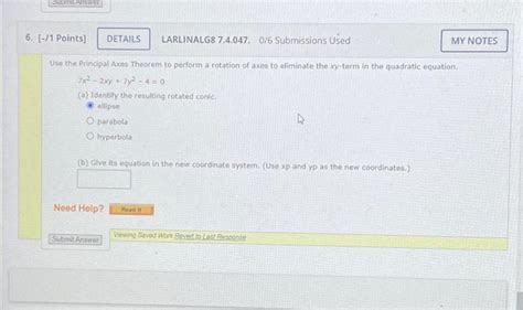 Solved Submit Answer 6 1 Points DETAILS LARLINALG8 Chegg Com