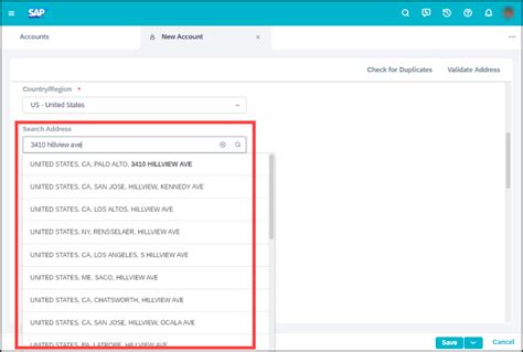 Address Type Ahead Search