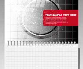 Vector Set Of Open Notepad Design Elements Free Download