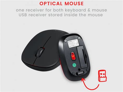 Periduo 712 Wireless Mini Keyboard And Mouse Set Black Kbc Peri 712b 2 The Keyboard Company