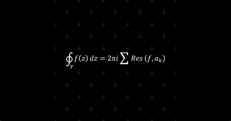 Residue Theorem Of Complex Analysis Calculus And Science Definition Sticker Teepublic