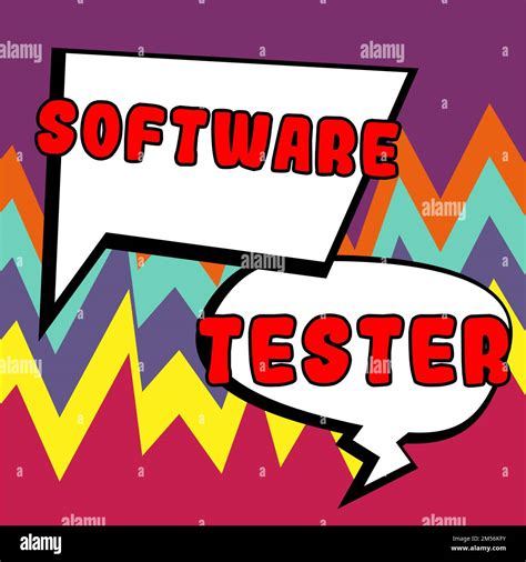 Sign Displaying Software Tester Internet Concept Implemented To Protect Software Against