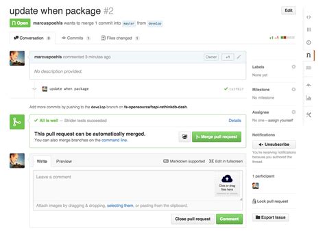 strider — report build status to github