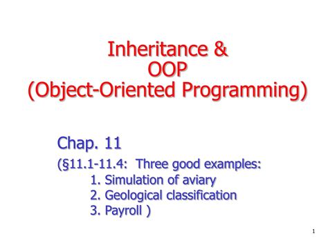 Ppt Inheritance And Oop Object Oriented Programming Powerpoint