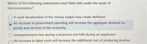 Solved Which of the following statements most likely falls | Chegg.com