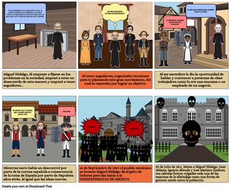 Historieta Independencia De Mexico Storyboard By F82ddd22