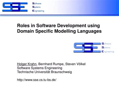 Ppt Roles In Software Development Using Domain Specific Modelling Languages Powerpoint