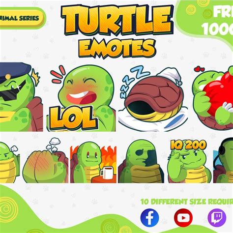 Animated Turtle Emote Etsy