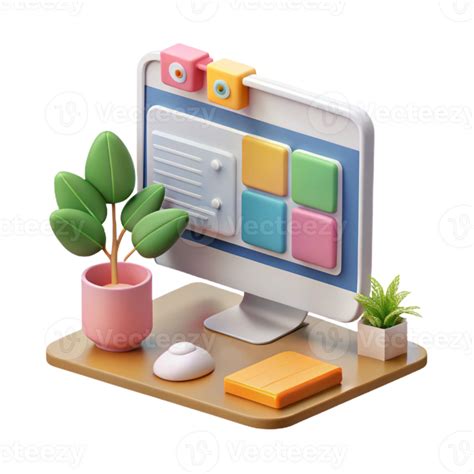 serene modern responsive web design mockup screen view isolated