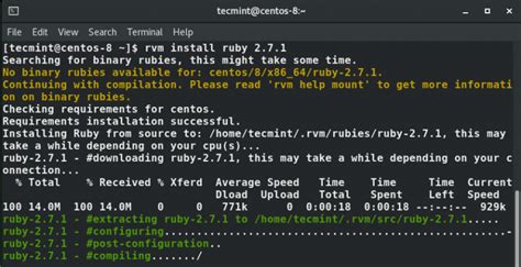 how to install ruby on centos rhel 8